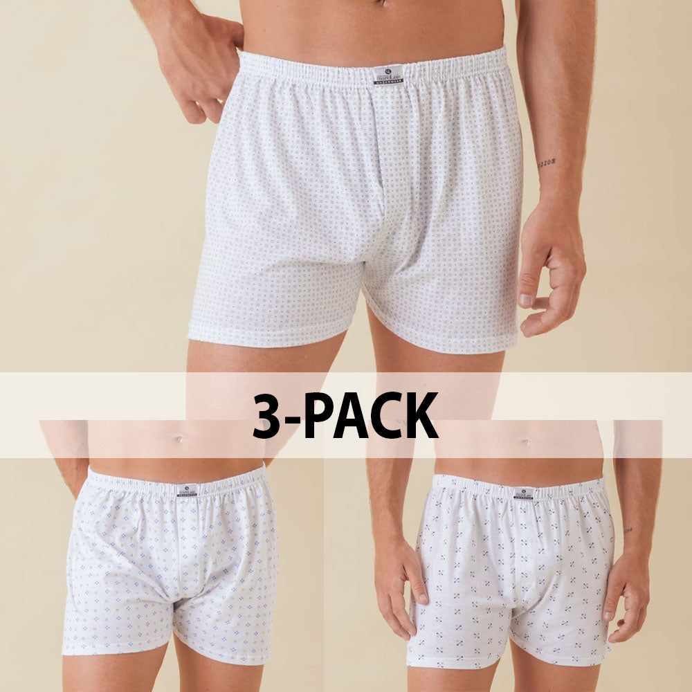 3-Pack Moške široke boksarice MarcLuis - svetle – UNDRWR.si